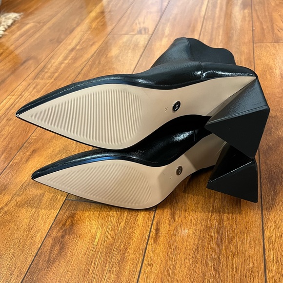 Zara | Shoes | Zara Geometric Heel Ankle Boots | Poshmark